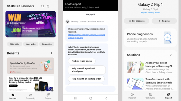 Samsung Members App Offers Free Technical Support